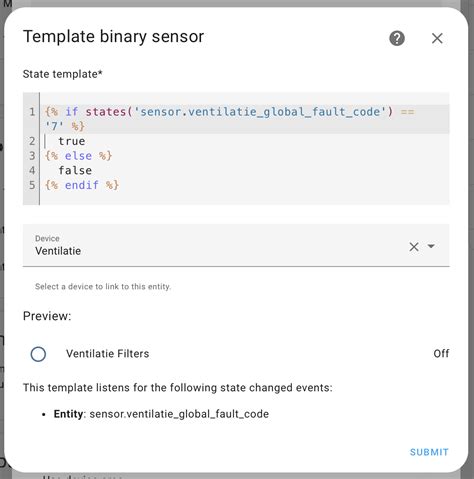 Wth Add Section Selection To Template Sensors When Linked To A Device
