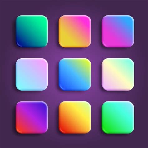 App Icons Backgrounds Collection D Glossy Vector Image