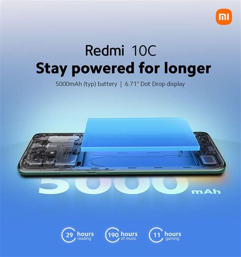 Redmi 10c Longer Lasting Power And Consistent Runtime