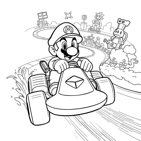 Best Mario Kart Coloring Pages Free Printable Pdf