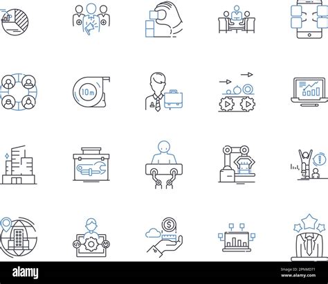 Assembly Line Production Line Icons Collection Automation Efficiency
