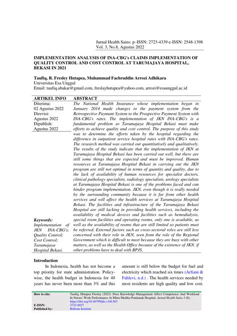 pdf implementation analysis of ina cbg s claims implementation of