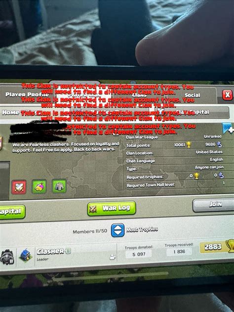 Weird Error Message R ClashOfClans