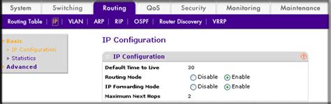 How Do I Enable Routing For My Managed Switch Using The Web Interface