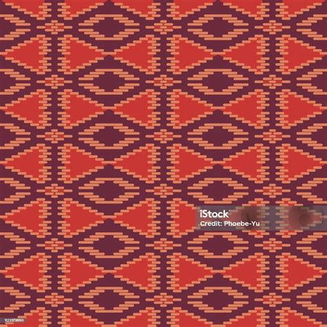 원활한 배경 동남아 복고풍 원주민 전통 예술 섬유 패턴 크로스 라인 다이아몬드 체크 기하학 0명에 대한 스톡 벡터 아트 및 기타 이미지 0명 기하 다이아몬드 모양