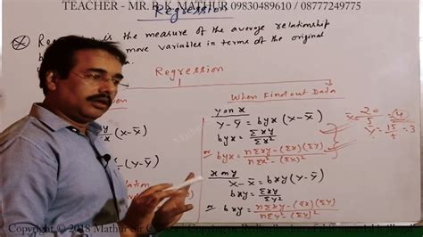 Introduction Of Regression With Formula Statistics Mathematics Mathur Sir Classes Youtube