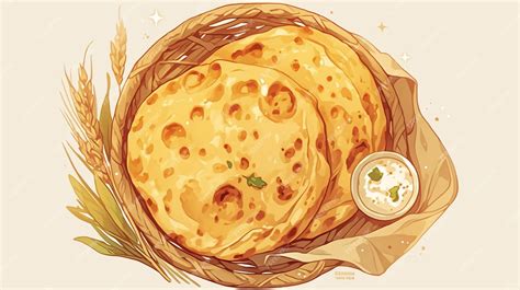 Premium Vector Kanpur Sattu Paratha And Roasted Gram Flour Flatbread