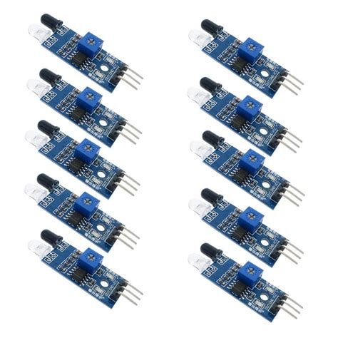 10pcs Ir Infrared Obstacle Avoidance Sensor Module For Arduino Smart Car Robot 3 Wire Reflective