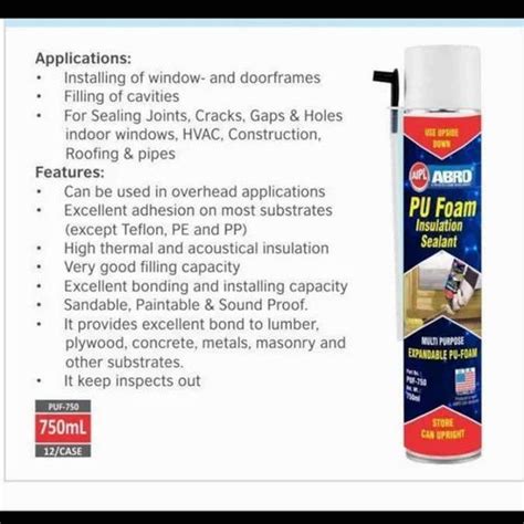 Pu Foam Sealant 750 Ml At ₹ 325piece In Jaipur Id 2854105943697