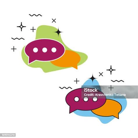 소셜 미디어 및 Seo 웹 아이콘 컬러 메시지 의사 소통의 상징 채팅 표지판 벡터 그림입니다 주당순이익 10 대화 풍선 문자