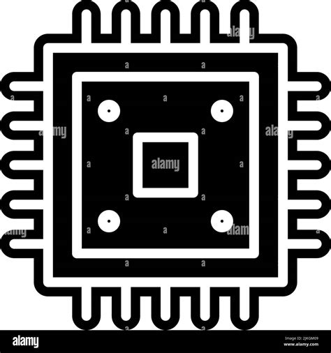 Processor Icon Black Vector Illustration Stock Vector Image And Art Alamy
