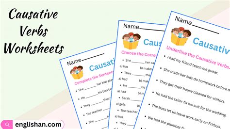 Causative Verbs Worksheets And Exercises With Answers
