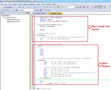 experimenters log writing assembly code for arm cortex m0 device nxp