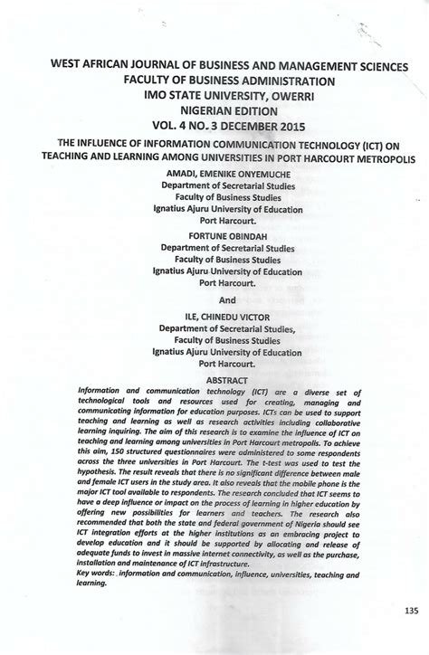 Pdf The Influence Of Information Communication Technology Ict On Teaching And Learning Among