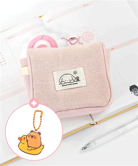 🚀당일배송키링증정 👛미니 스냅 버튼 동전 카드 지갑 파우치 에어팟케이스 에이블리