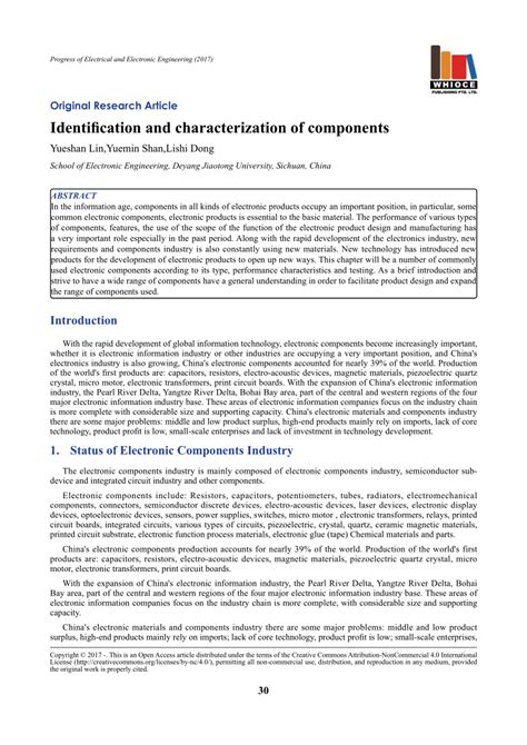Pdf Identifi Cation And Characterization Of Components