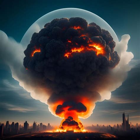 Premium Ai Image A Nuclear Atomic Bomb Explosions In The Futuristic