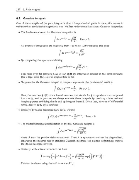 Physics 39 Physics Summary Course 6 Gaussian Integrals One Of The