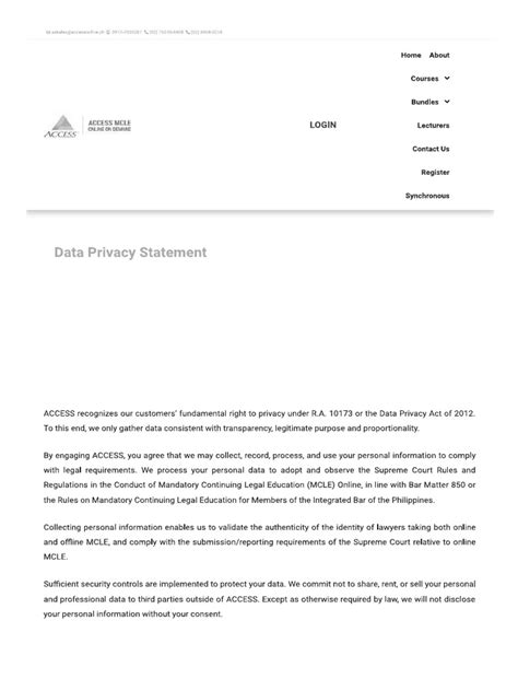 Data Privacy Statement Pdf