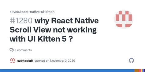 Why React Native Scroll View Not Working With Ui Kitten 5 · Issue