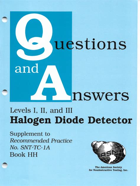 Asnt Questions And Answers Lt Halogen Diode Detector Pdf
