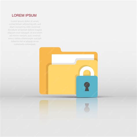 Premium Vector Files Folder Permission Icon In Flat Style Document Access Vector Illustration