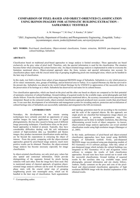 pdf comparison of pixel based and object oriented classification