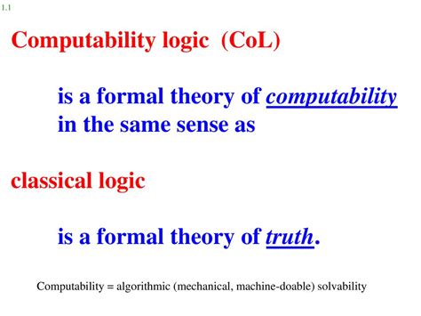 Advances In Mathematical Logic Computability Logic 可计算性逻辑 Ppt Download