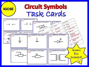 Circuit Symbols Task Cards By Krishna Naga TPT