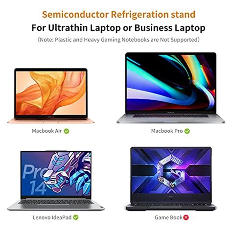 Laptop Cooling Pad Semiconductor Silent With Quite Cooling Fan Laptop Cooler Stand Rgb Lights
