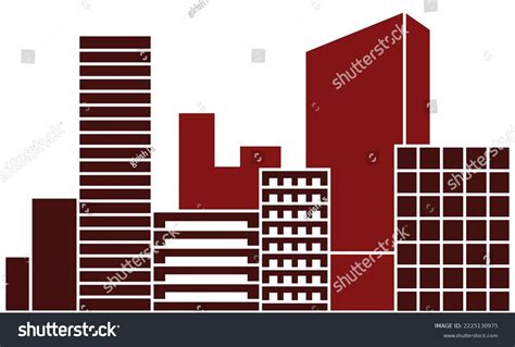 Modern City Building Skyline Vector Design Stock Vector Royalty Free