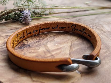 Secret Message Bracelet Hidden Message Personalised Real Leather
