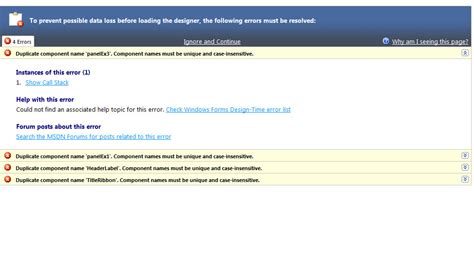 C Visual Studio Forms Design Error Stack Overflow