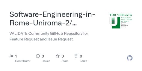 Github Software Engineering In Rome Uniroma 2validate Community Validate Community Github