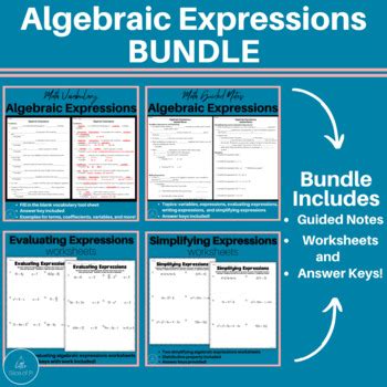 Algebraic Expression Evaluating Expressions Written Expression Algebra