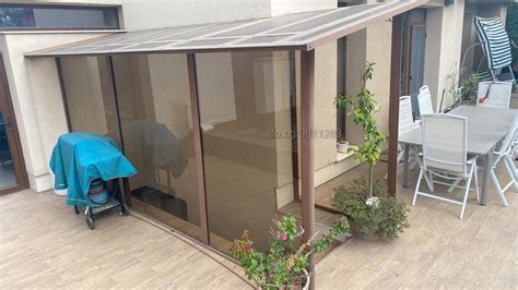 Алуминиева пергола Готови конструкции Пловдив Навеса е в отлично състояние Стъклени