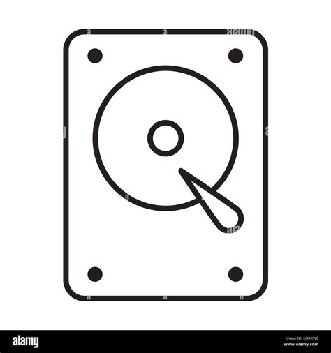 Hard Disk Drive Icon Vector Hdd Sign For Graphic Design Logo Website