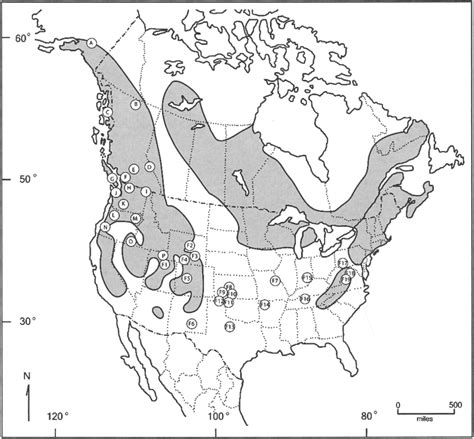 Geographic Range Map Of The Northern Water Shrew Sorex Palustris In Download Scientific