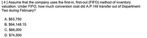 Solved [ 3 ] Under The Weighted Average Method What Is The