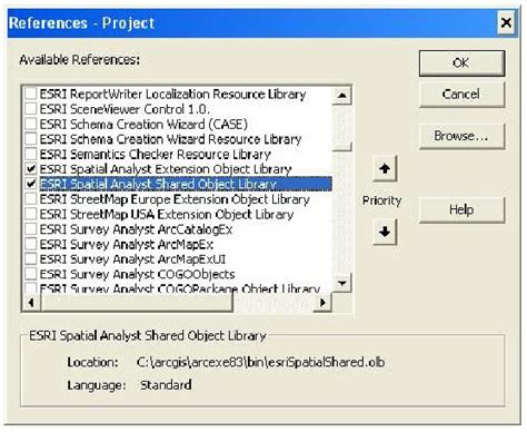 Referencing Object Libraries In ArcMAP X Download Scientific Diagram