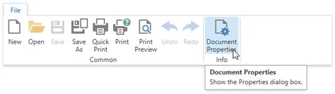 Document Properties Dialog Wpf Controls Devexpress Documentation
