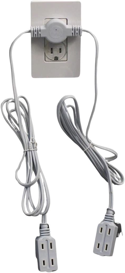 Amazon Com Ft Twin Extension Cord Feet On Each Side Multi Outlet Prong USA Plug Low