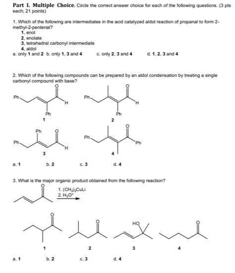 solved part l multiple choice circle the correct answer
