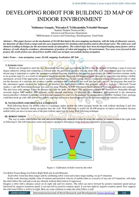 PDF DEVELOPING ROBOT FOR BUILDING D MAP OF INDOOR ENVIRONMENT