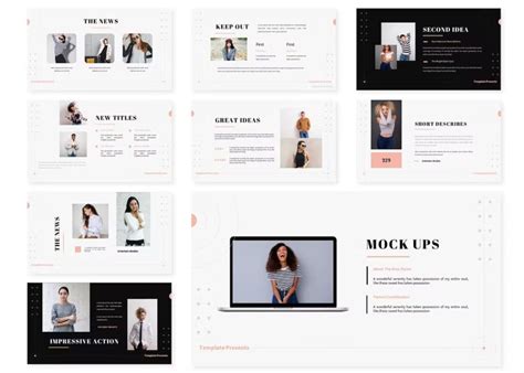 Pretty Model Google Slides Template MasterBundles