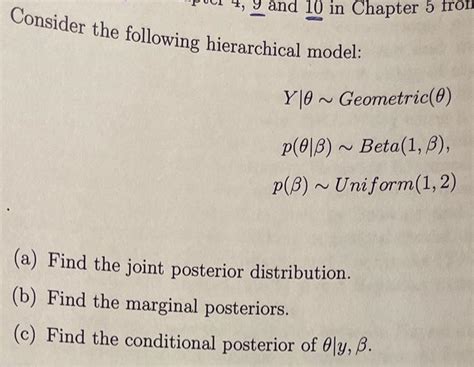 solved consider the following hierarchical model 4 9 and