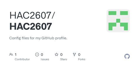 Github Hac2607hac2607 Config Files For My Github Profile
