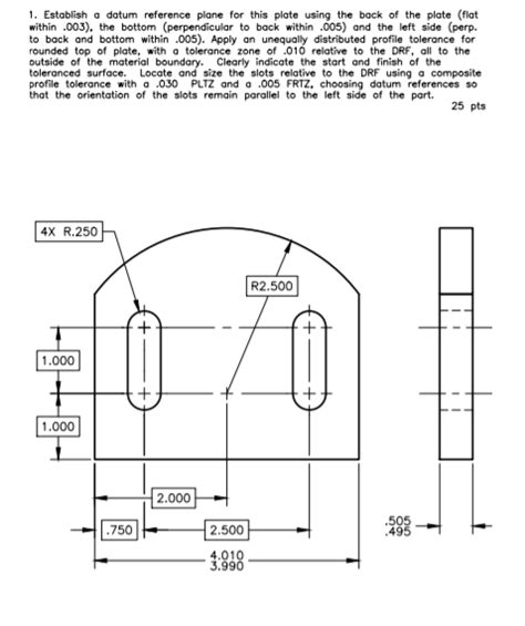 Solved 1 Establish A Datum Reference Plane For This Plate Chegg Com
