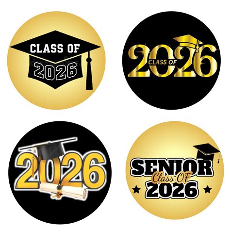 Class Of 2026 Grads Senior Gold And Black Edible Image Topper — Choco House