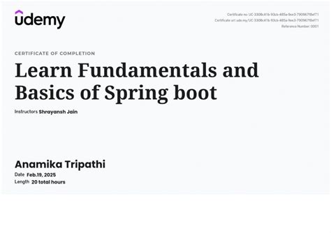 Springboot Java Backenddevelopment Continuouslearning Udemy